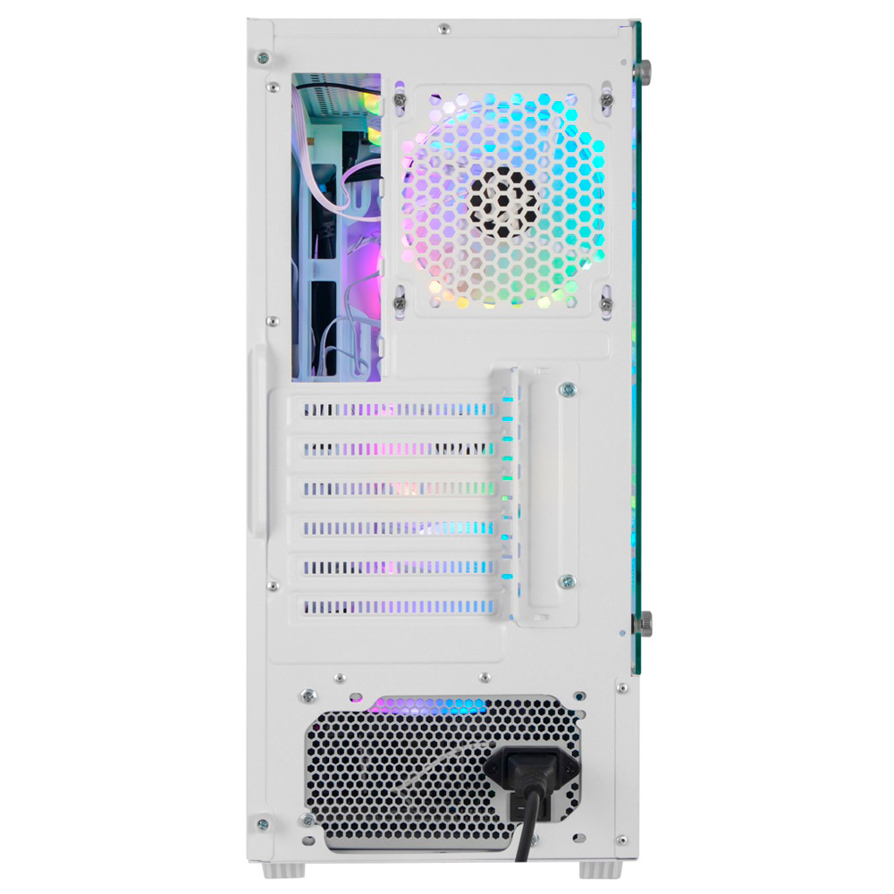 Gabinete Cm-5920 Mesh Tg Fan X6 Rgb White Solarmax | HYPERGAMING