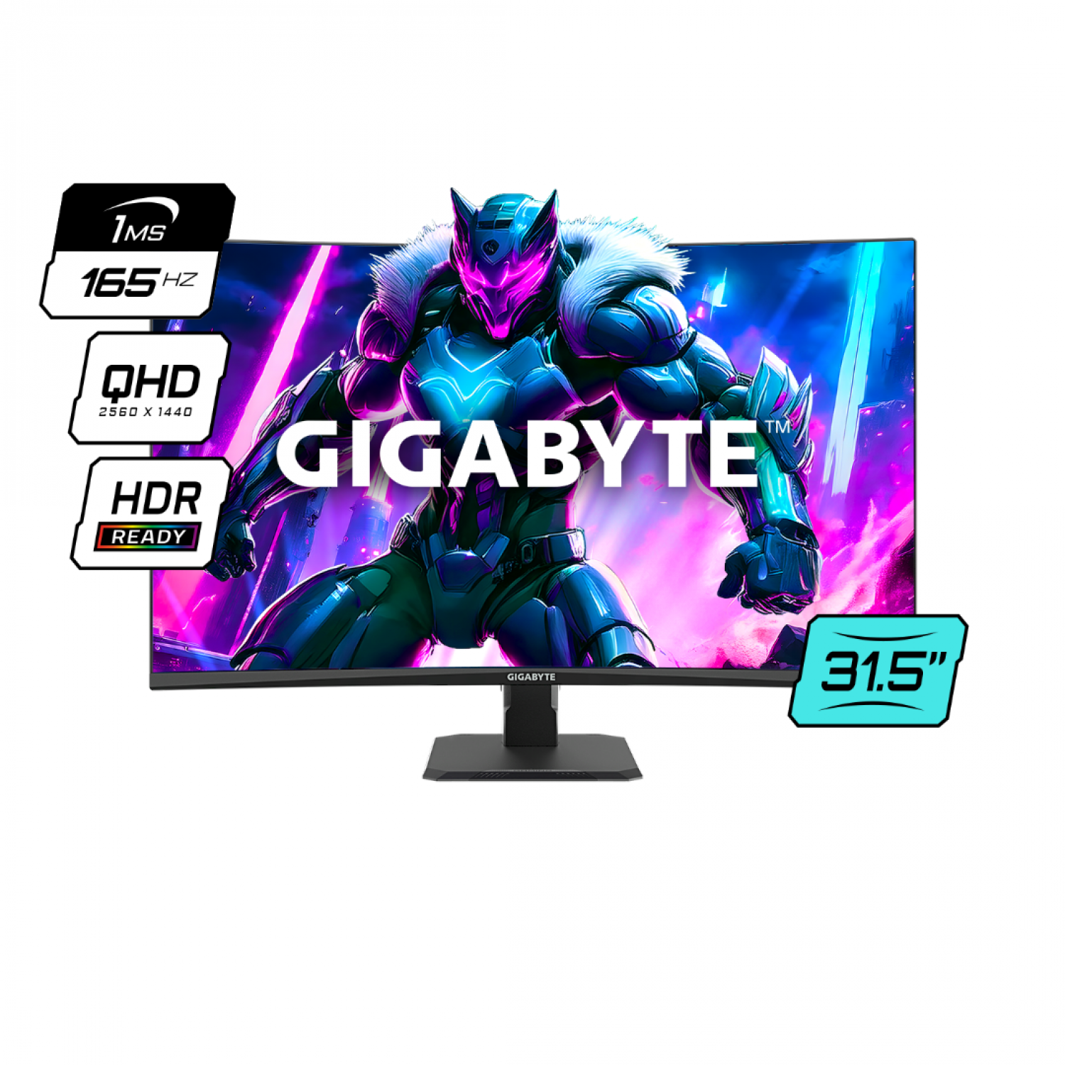MONITOR GAMER GIGABYTE 32 GS32QC-SA EDGE CURVO 165Hz 1ms | Megasoft ...
