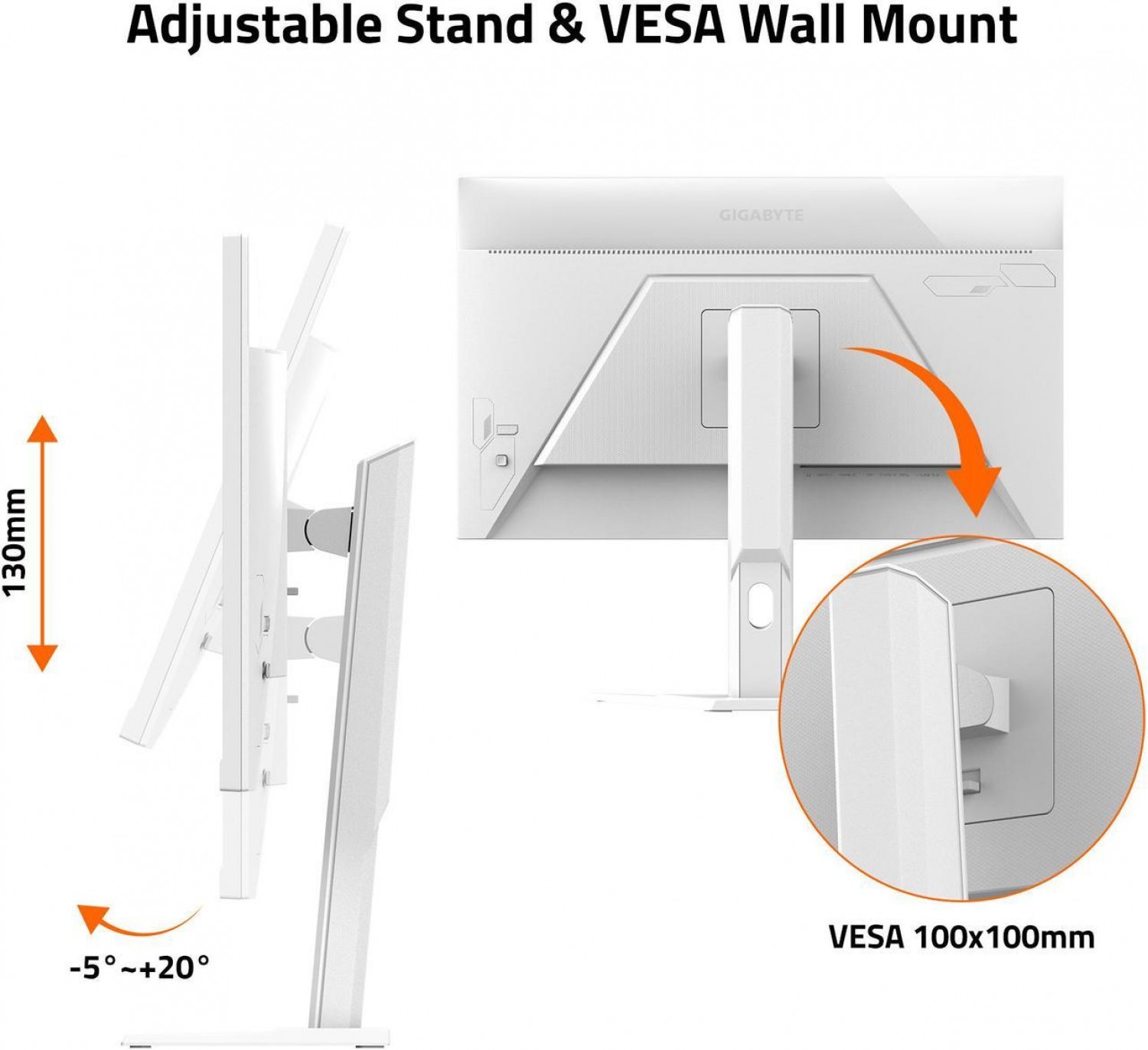 MONITOR 27 GIGABYTE M27QA ICE SA QHD WHITE BLANCO | Megasoft Argentina