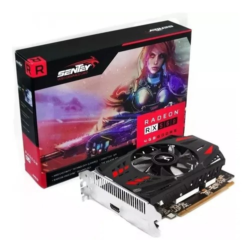 PLACA DE VIDEO RX 560 4GB GDDR5 SENTEY 128BIT (DVI/HDMI/DP) | Megasoft Argentina