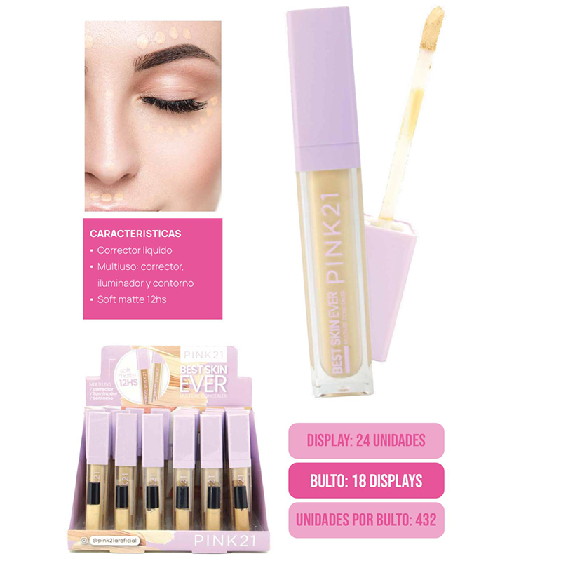 Corrector Liquido Best Skin Ever Soft Matte Pink 21 | Estetic Make Up