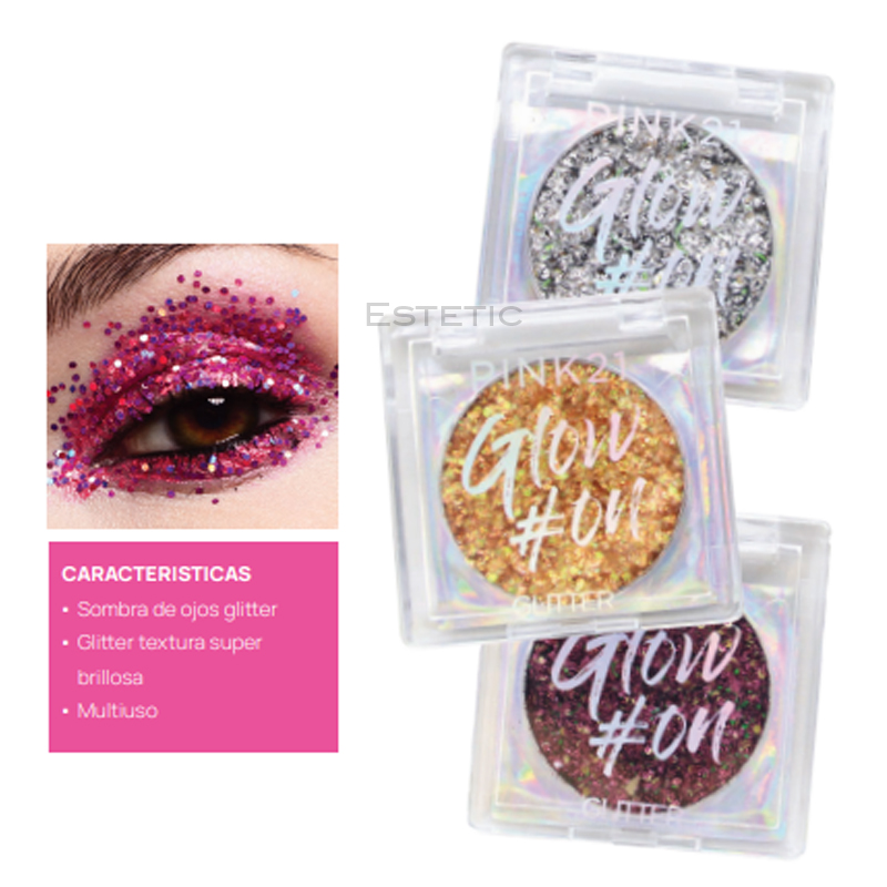 Pack X6 Glitter Individual Super Brilloso Pink 21 (PROMO)(SURTIDO ...