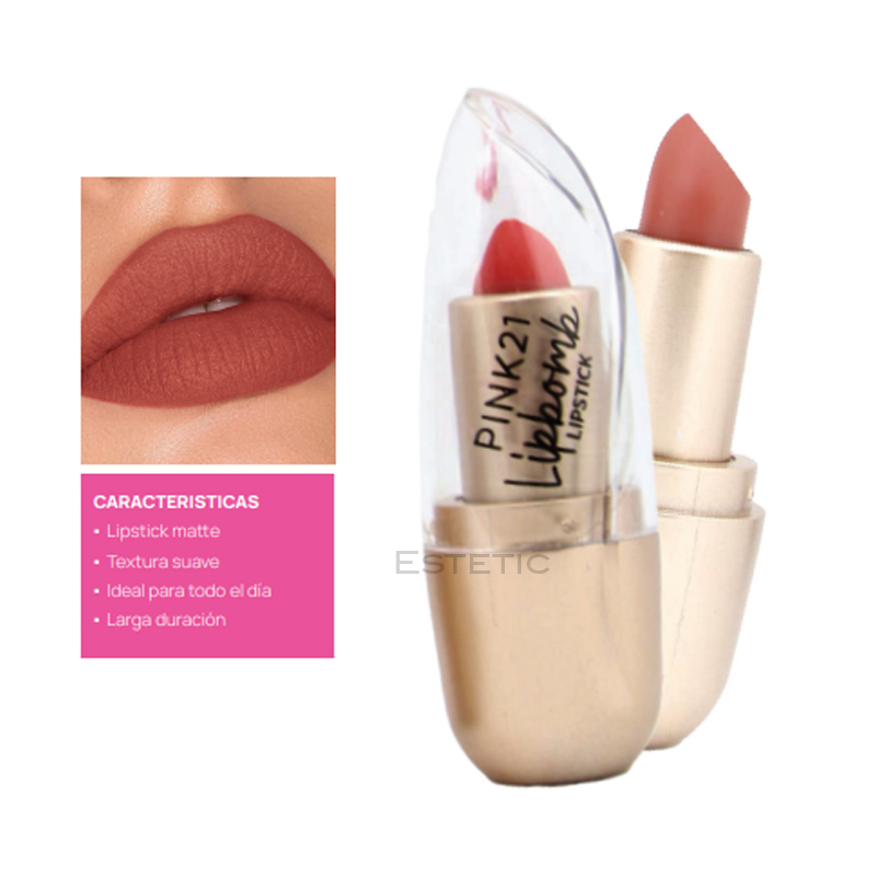 Labial Barra Lip Bomb Pink 21 | Estetic Make Up - Maquillaje por Mayor en Argentina | Envíos a ...