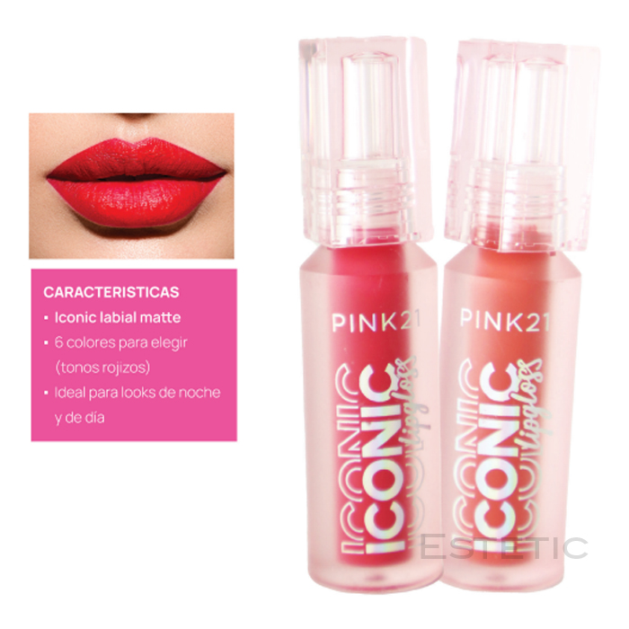 Labial Liquido Gloss Iconic Matte Pink 21 | Estetic Make Up ...