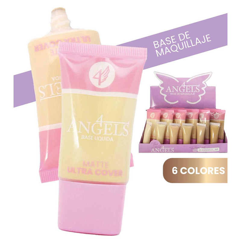Base Liquida Matte Ultra Cover 4 Angels | Estetic Make Up - Maquillaje ...
