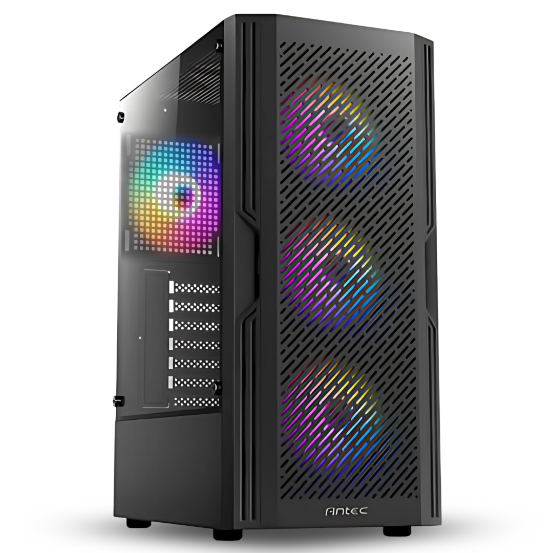 Gabinete Antec Ax20 Elite Rgb Black Mesh 4x120mm Rgb Fixed Fans Vidrio ...