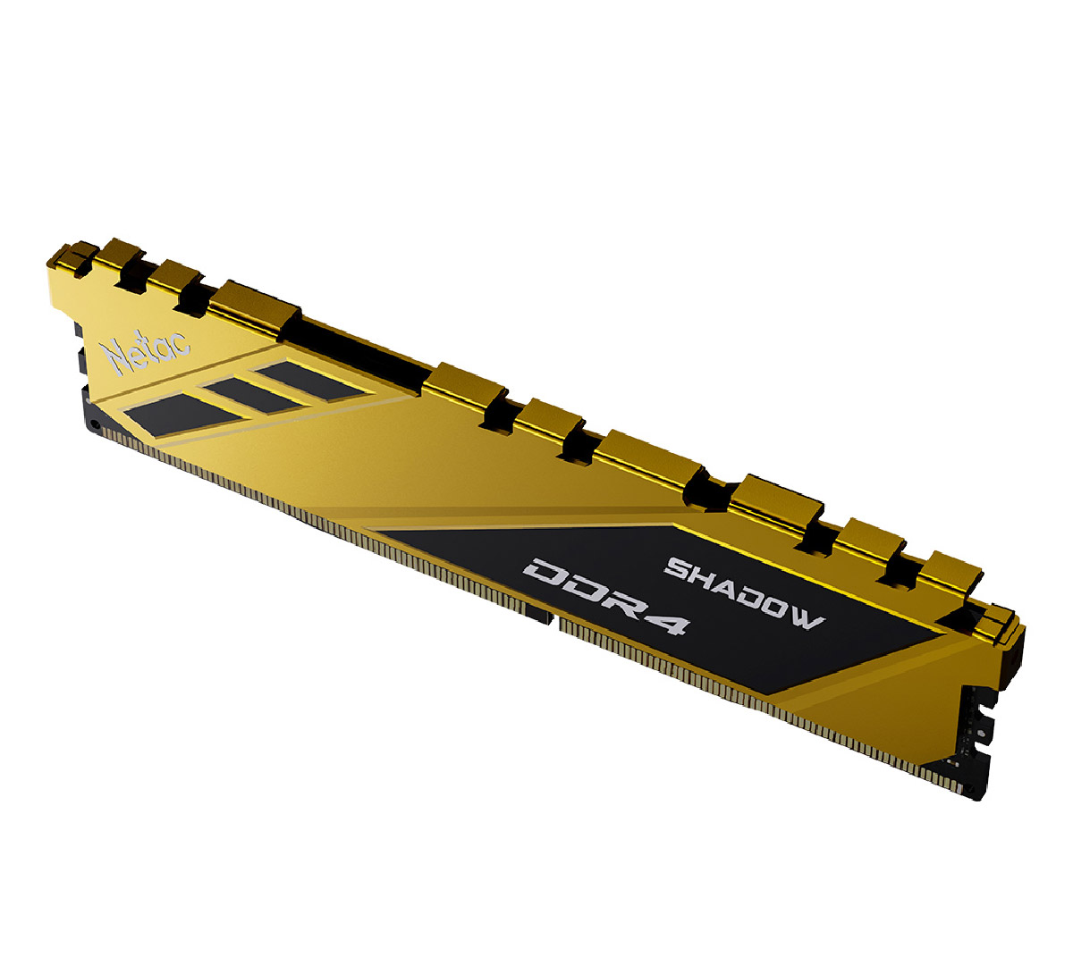 Memoria RAM DDR4 Netac Shadow 8GB 3200Mhz Gold Yellow | Black