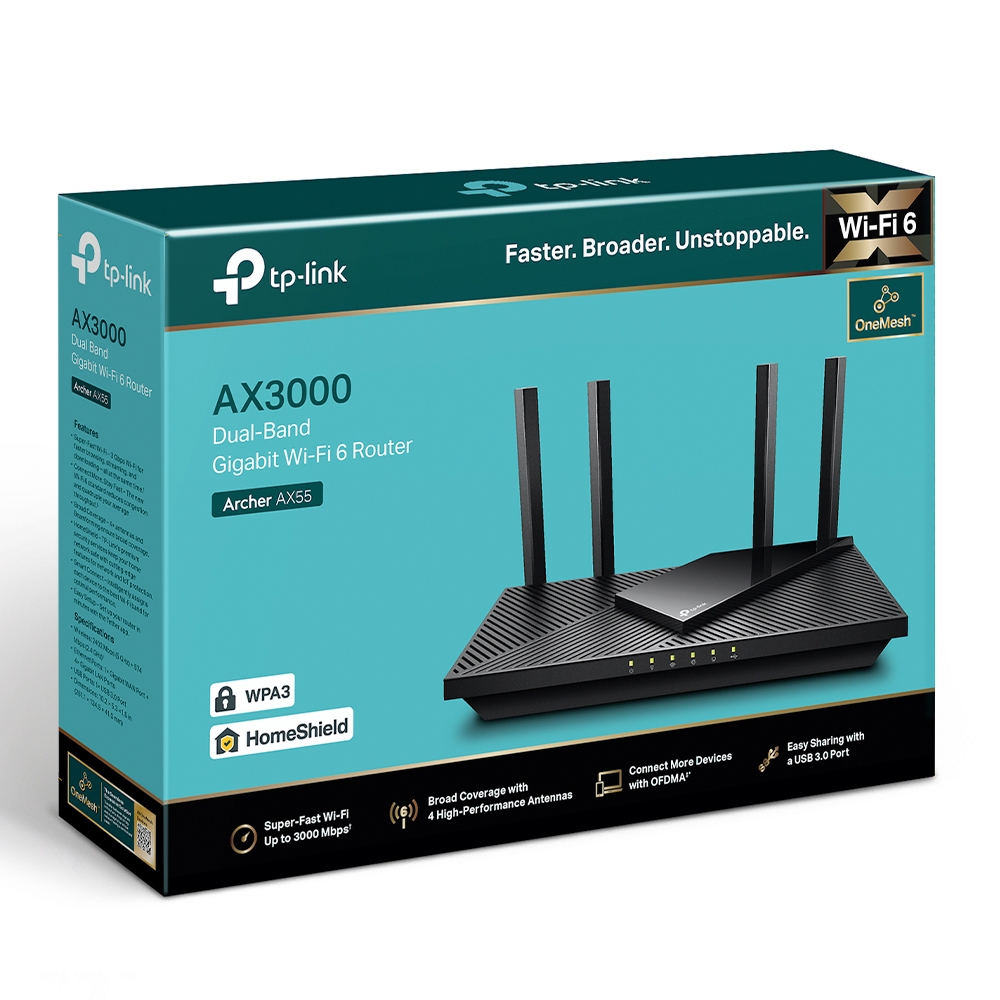 TP - Link Archer AX53 AX3000 Wir DualBand Gigabit | Black