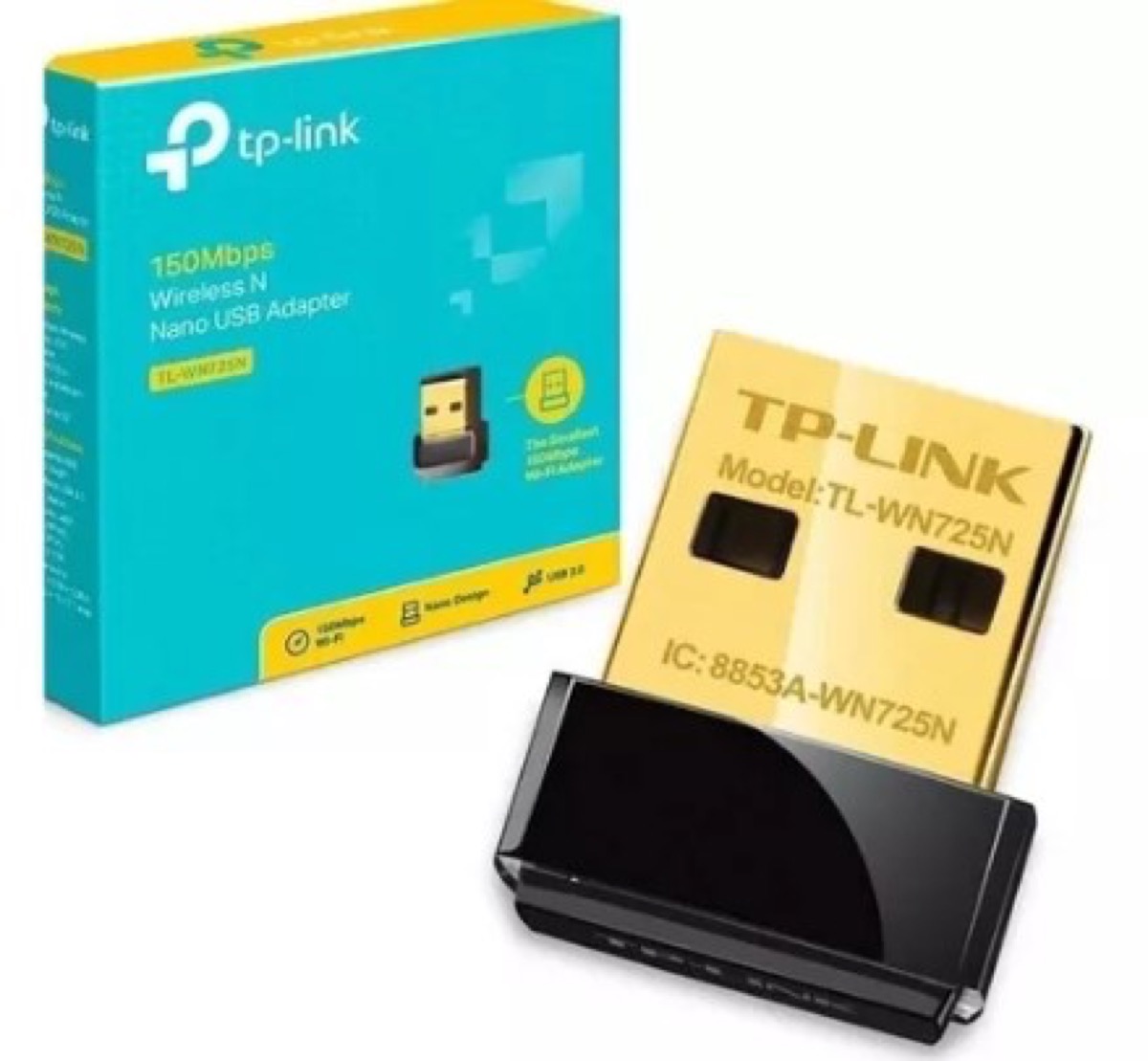 Placa de Red WiFi USB TP - Link 725N | Black