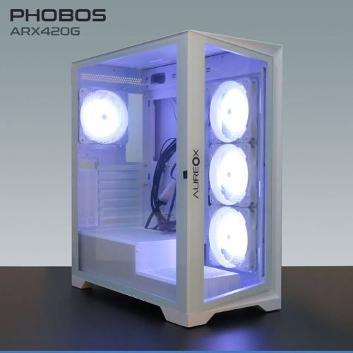Gabinete Aureox Phobos Arx420g - 4 Fans Argb | Click Gaming