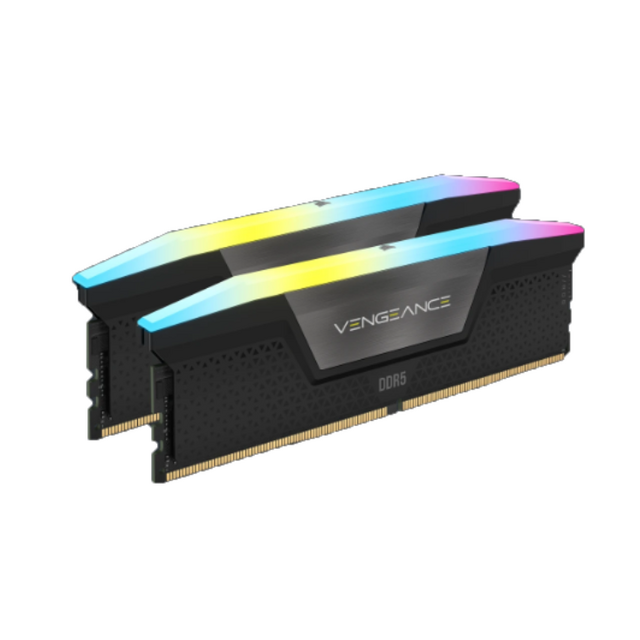 MEMORIA RAM (DDR5) CORSAIR 32GB (2x16GB) 5200 MHZ VENGEANCE RGB BLACK | Crosshair Gaming Computacion