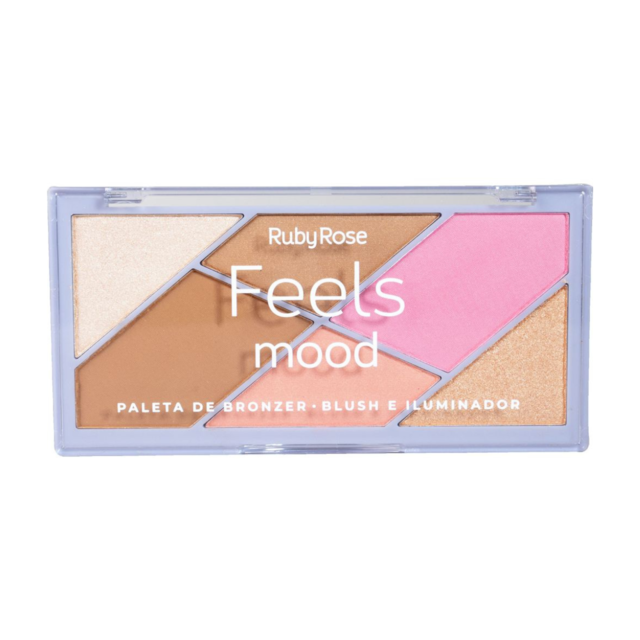 Paleta Profesional Ruby Rose Feels Mood Bronzer - Rubor - Iluminador | Estetic Make Up ...
