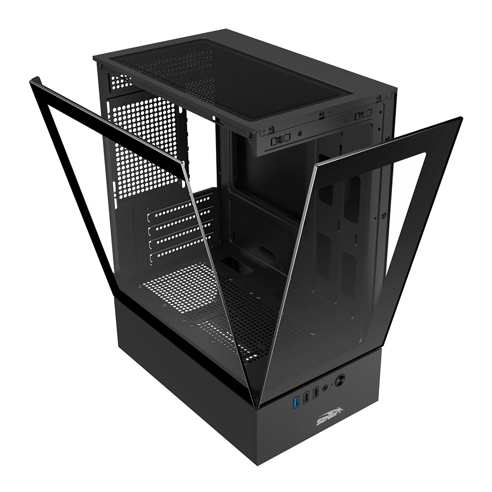 Gabinete H10 6100-sf Tg Black Sentey | HYPERGAMING
