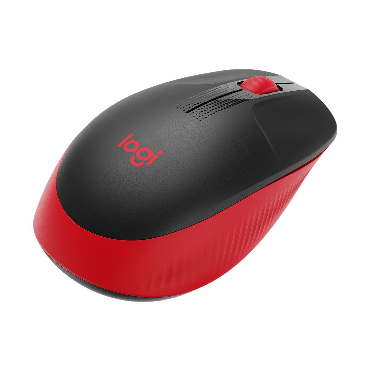 Mouse M190 Wireless Black Red Logitech | HYPERGAMING