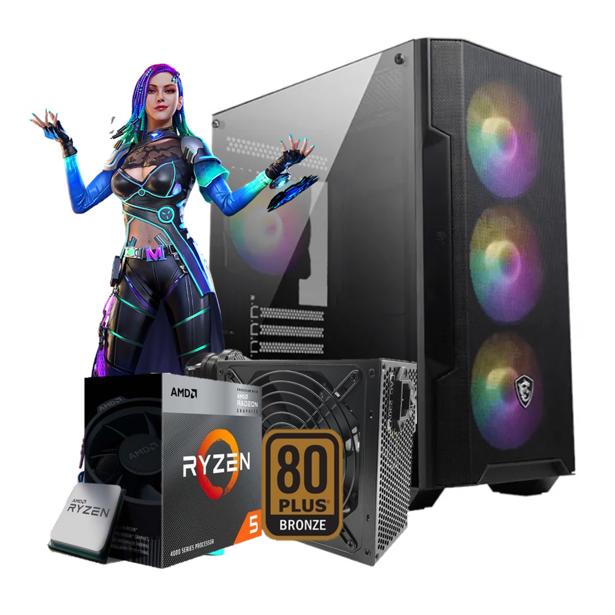 Pc Gamer Amd Ryzen 5 4600g | 16 Gb | 480gb Ssd | Wifi | Noxie Store